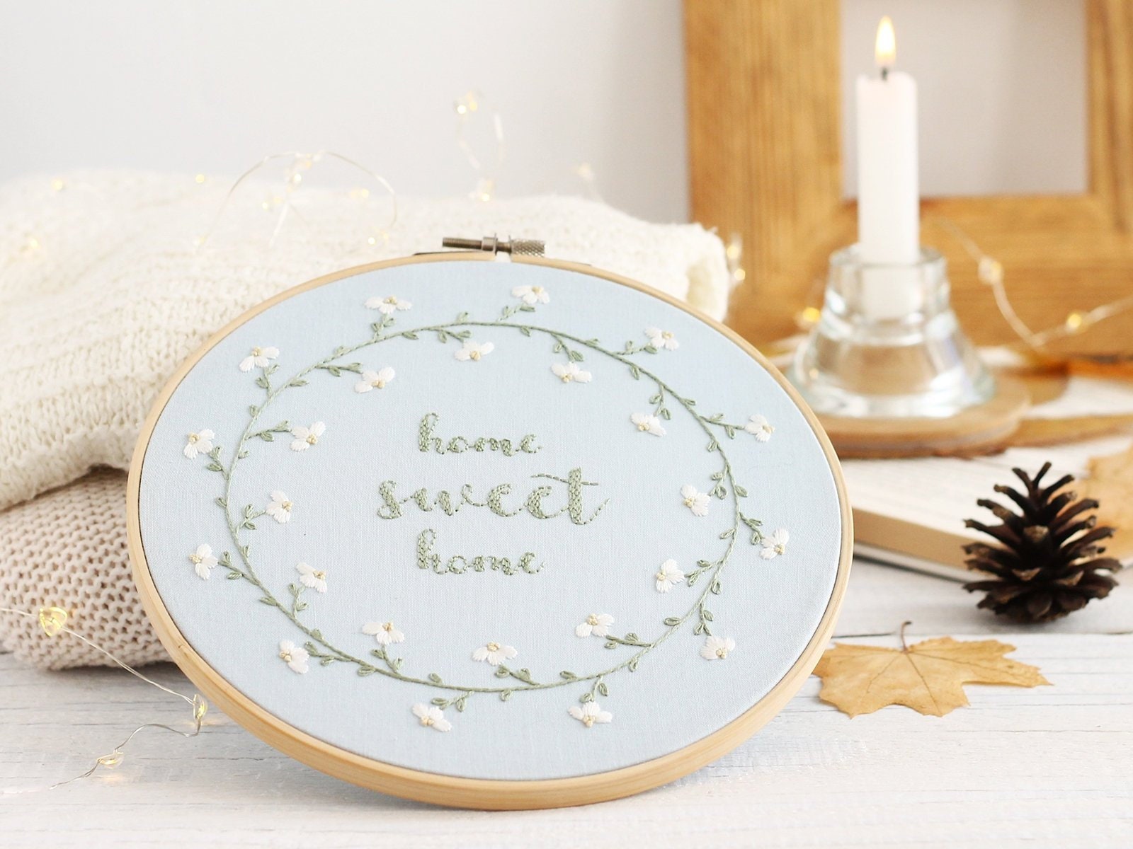 Home Sweet Home, Hand Embroidery Patterns, PDF Pattern, Printable ...