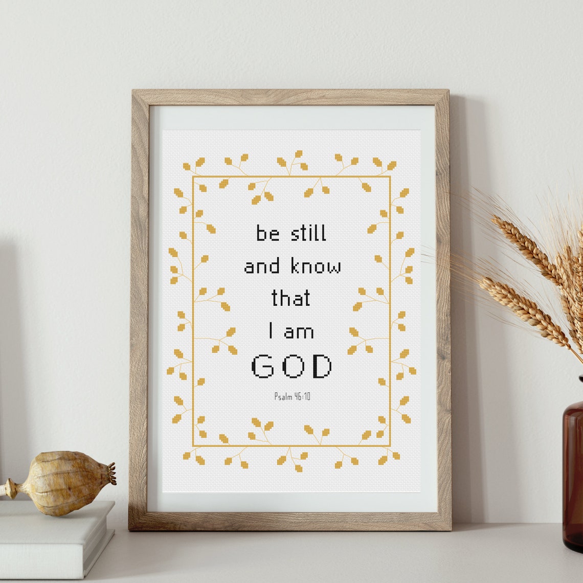 Christian Cross Stitch Pattern Bible Verse in Minimalistic - Etsy