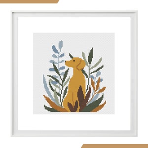 Sweet Yellow Dog Cross Stitch Pattern, Simply DIY Craft for Beginners ...