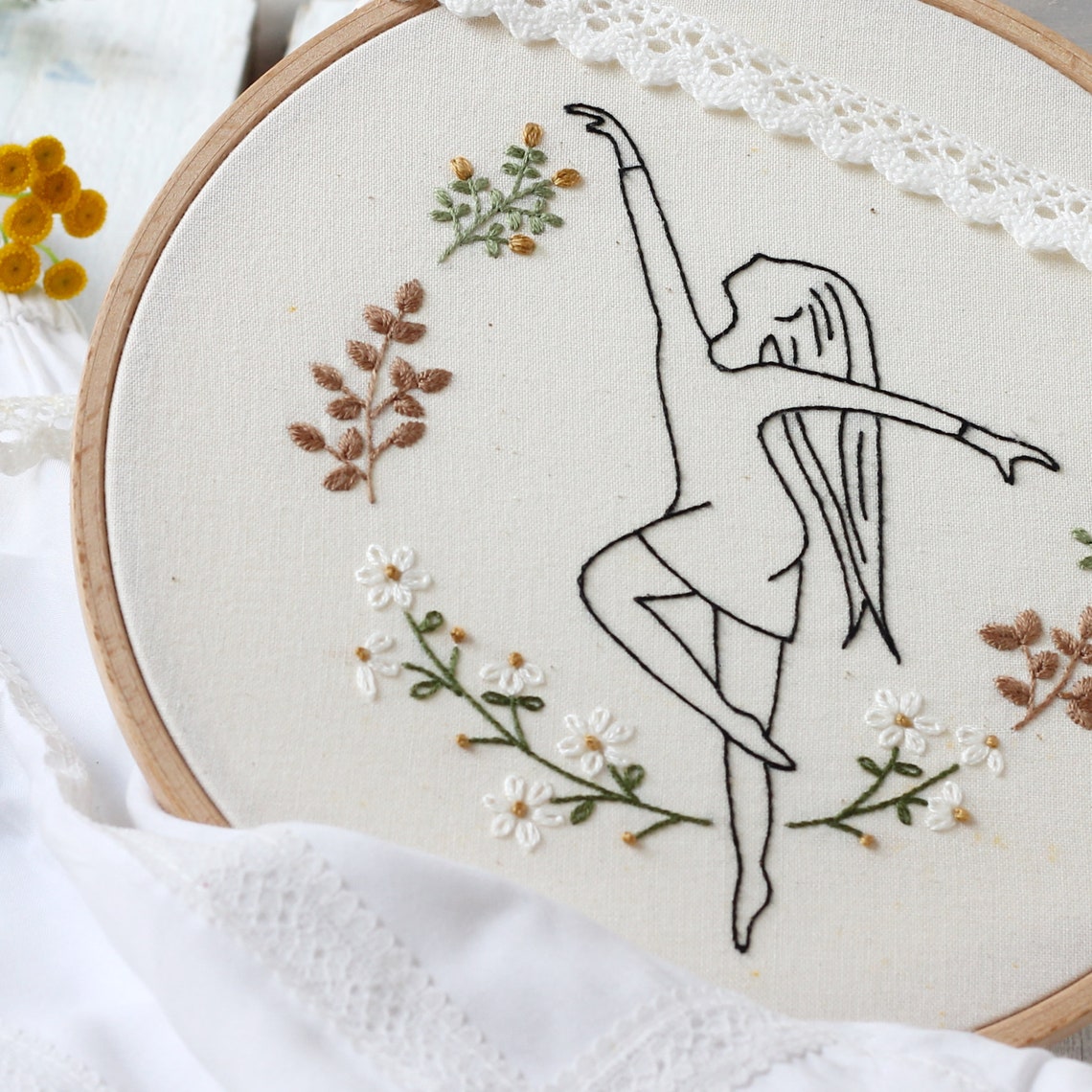 SET of 3 Embroidery Patterns Dancing Women Hand Embroidery | Etsy