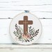 Cross With Flowers Cross Stitch PDF Pattern, Modern Christian DIY Craft ...