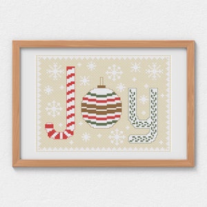 Christmas Joy Cross Stitch Pattern, Counted PDF Chart to Download ...