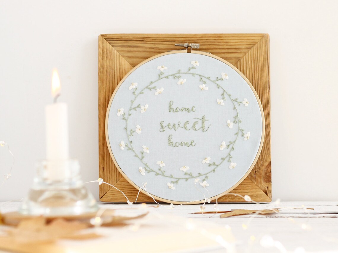 Home Sweet Home Hand Embroidery Patterns PDF Pattern | Etsy
