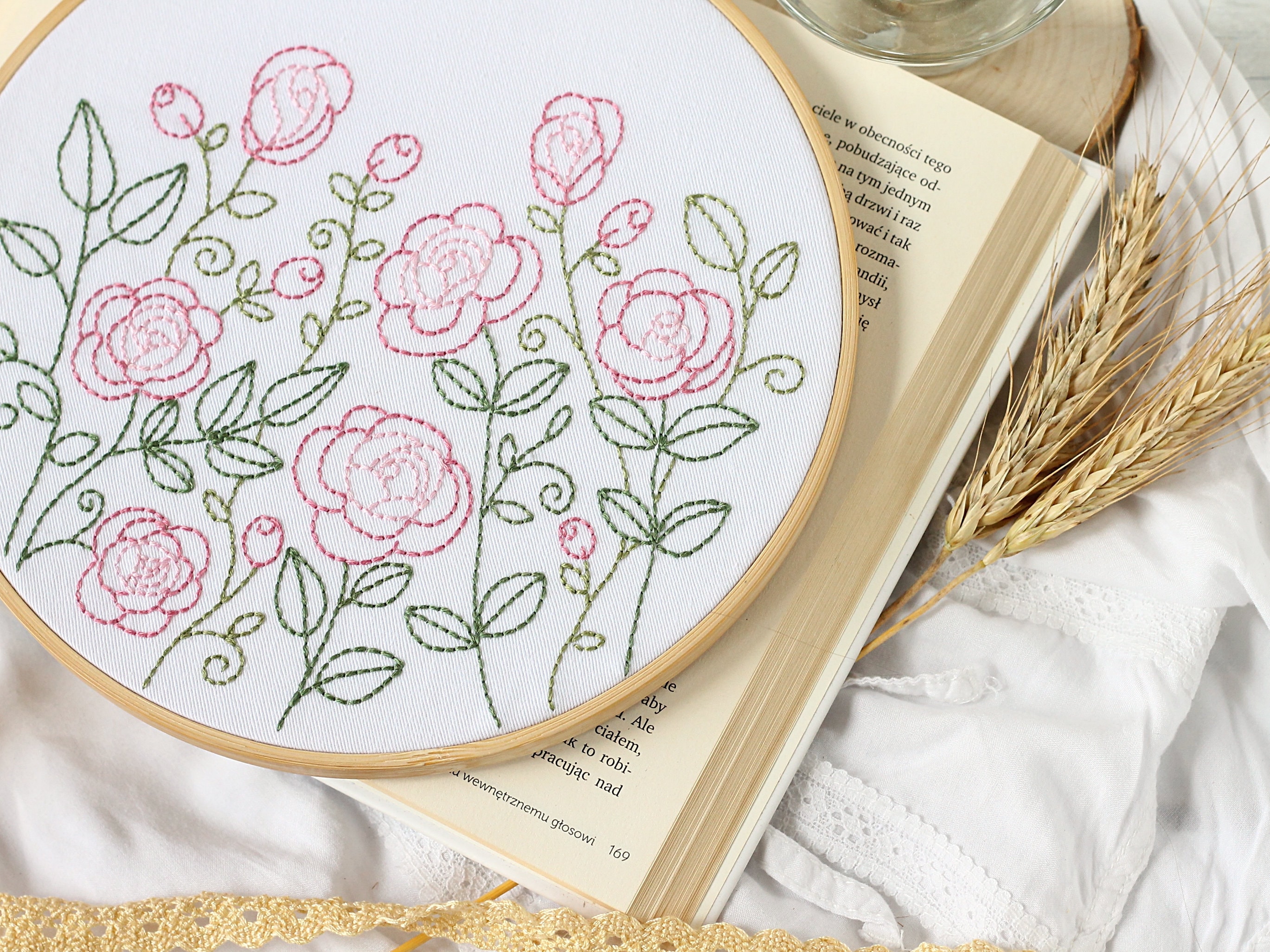Floral Rose Hand Embroidery Patterns Easy PDF Digital | Etsy