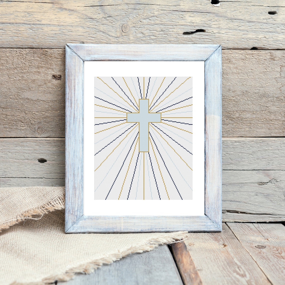 Christian Cross Stitch Pattern the Cross Religious | Etsy