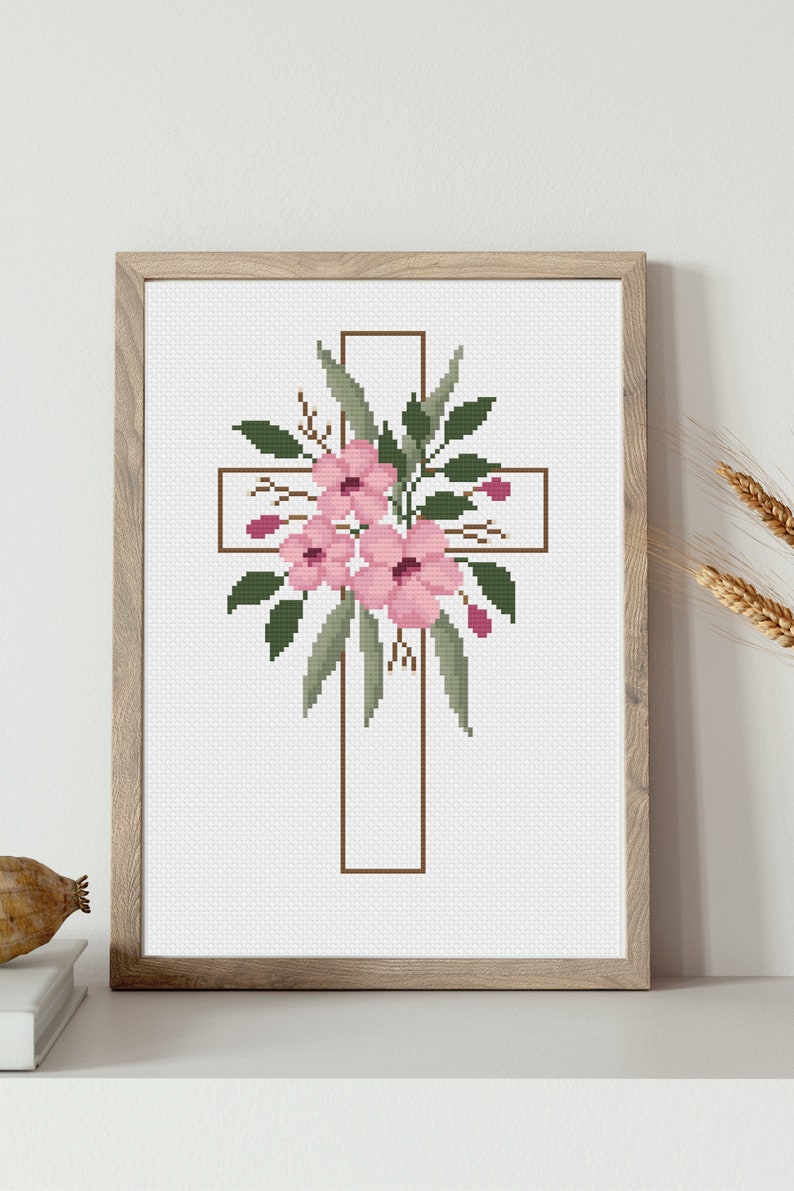 Religious Cross Stitch PDF Pattern, Jesus Christ Cross Embroidery ...