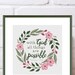 Christian Cross Stitch Pattern, Bible Verse Modern Embroidery, Floral ...