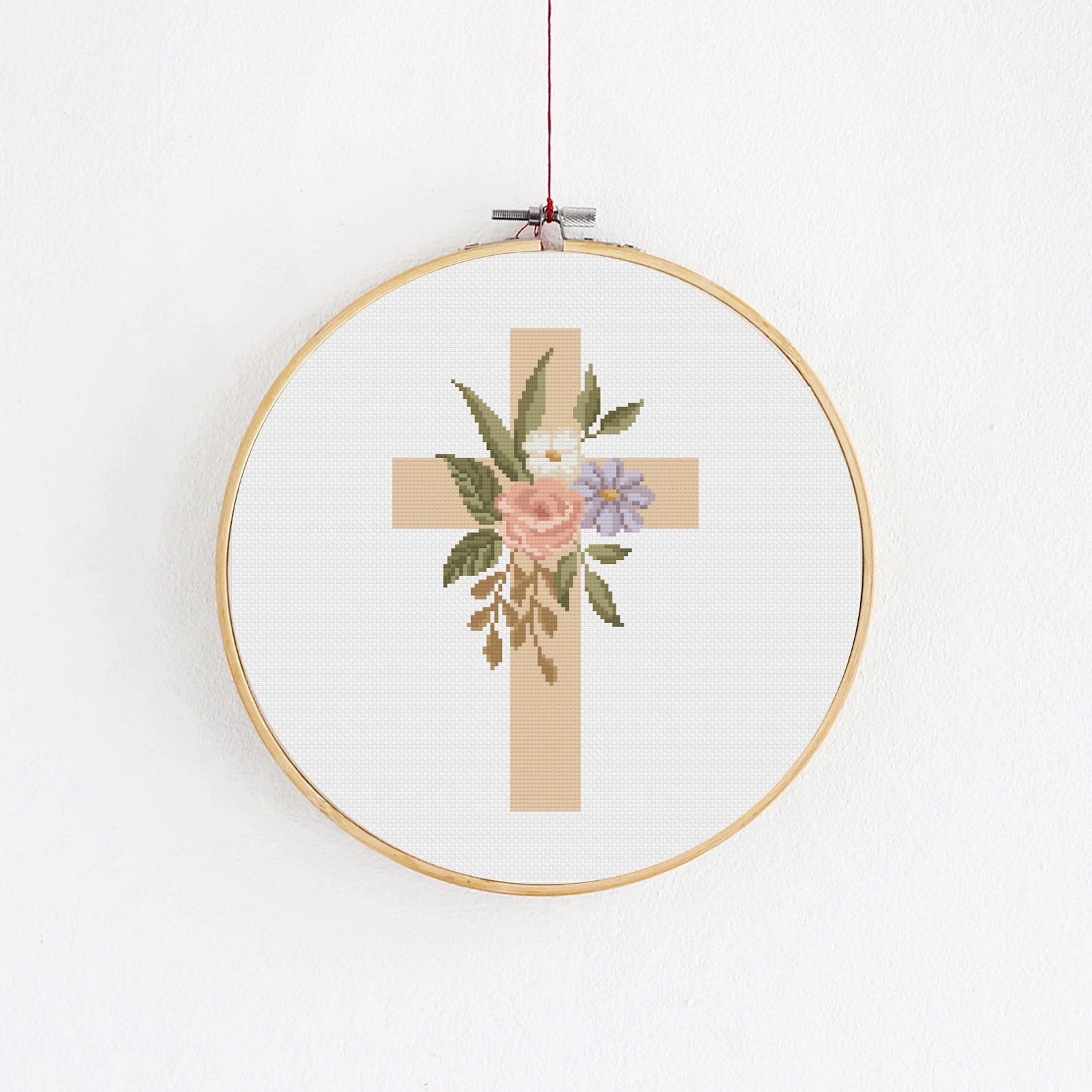 Religious Cross Stitch PDF Pattern, Jesus Christ Cross With Delicate ...
