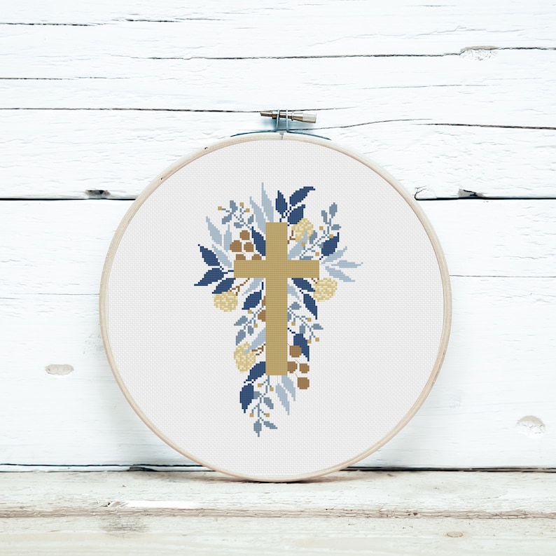 Jesus Christ Cross Cross Stitch Pattern Modern Religious - Etsy