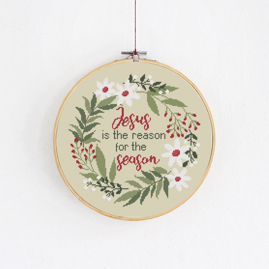 Jesus is the Reason for the Season Cross Stitch Pattern, Christmas ...