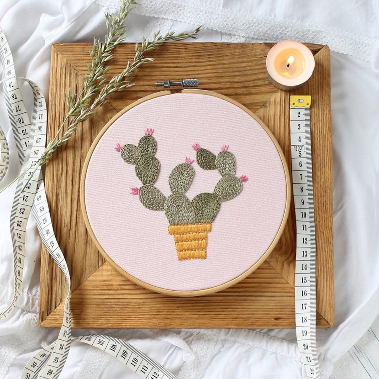 Modern Hand Embroidery Patterns, Cactus Embroidery, PDF Pattern, Cactus ...