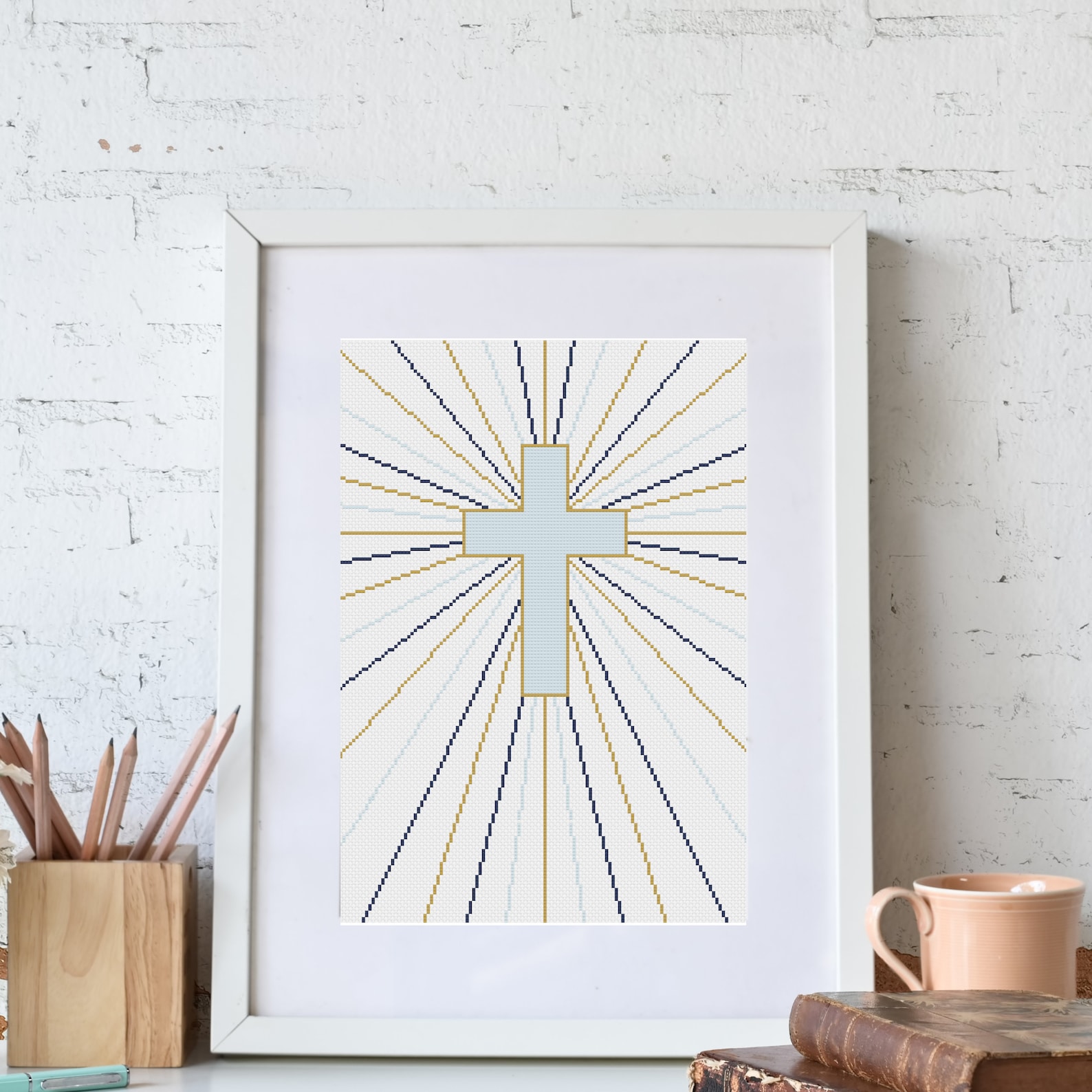 Christian Cross Stitch Pattern the Cross Religious - Etsy