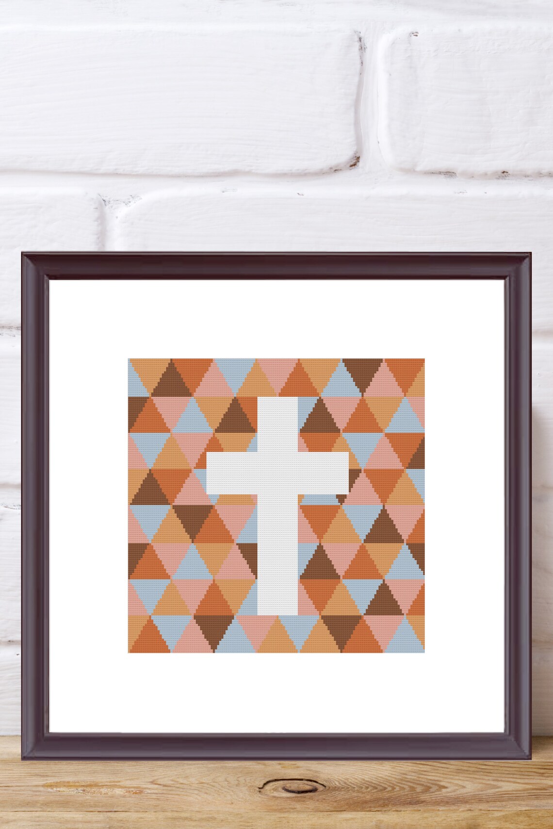 Jesus Cross Cross Stitch Pattern, Christian Embroidery Pattern, Retro ...