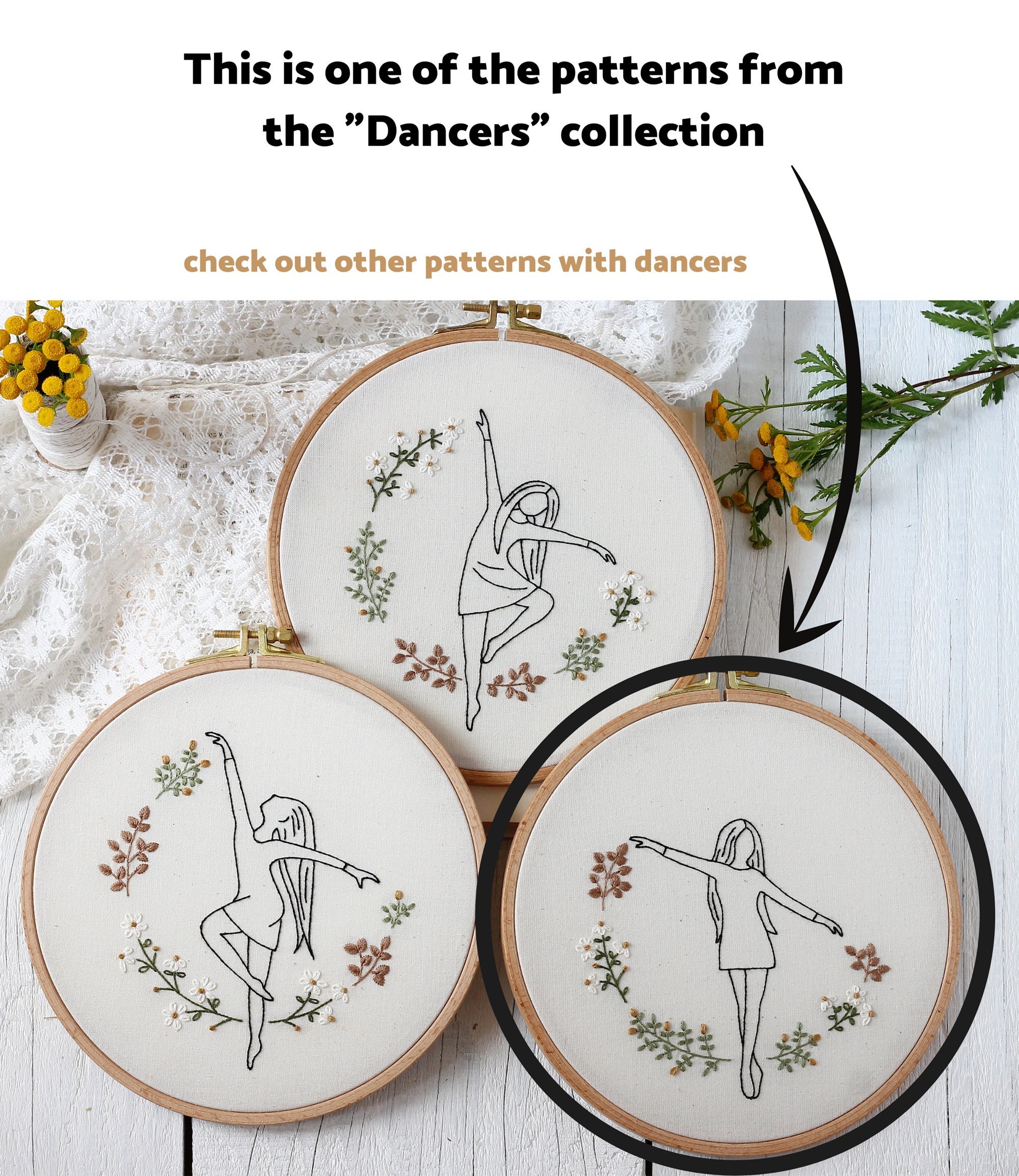 Modern Hand Embroidery, Dancing Woman Beginner Friendly Pattern in PDF ...