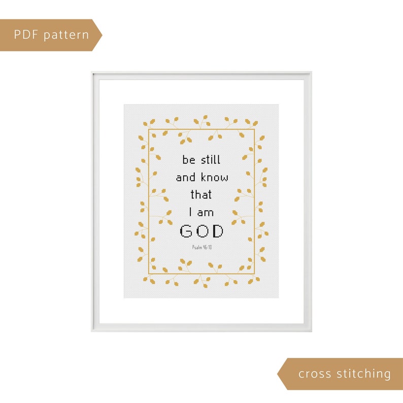 Christian Cross Stitch Pattern Bible Verse in Minimalistic - Etsy