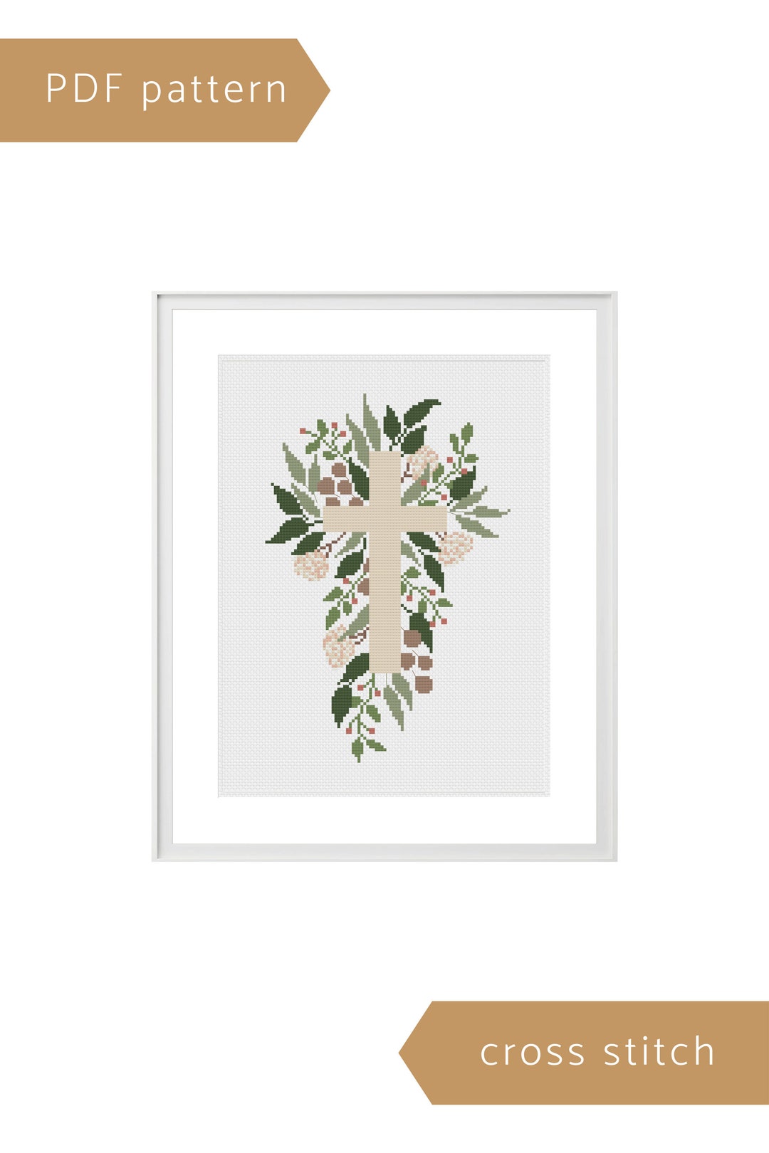 Christian Cross Embroidery Pattern, Jesus Christ Cross Stitch ...