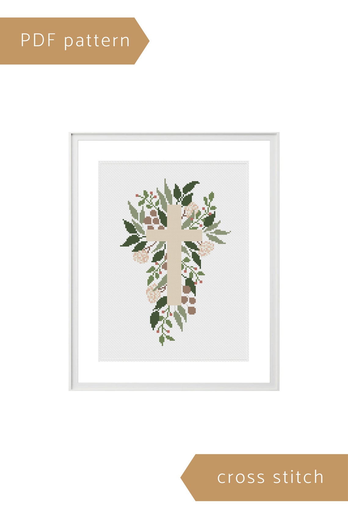 Christian Cross Embroidery Pattern, Jesus Christ Cross Stitch ...