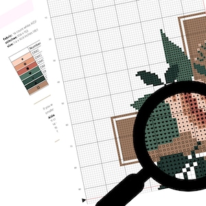 Flowers and Cross Cross Stitch Pattern, Religious Modern Decoration ...