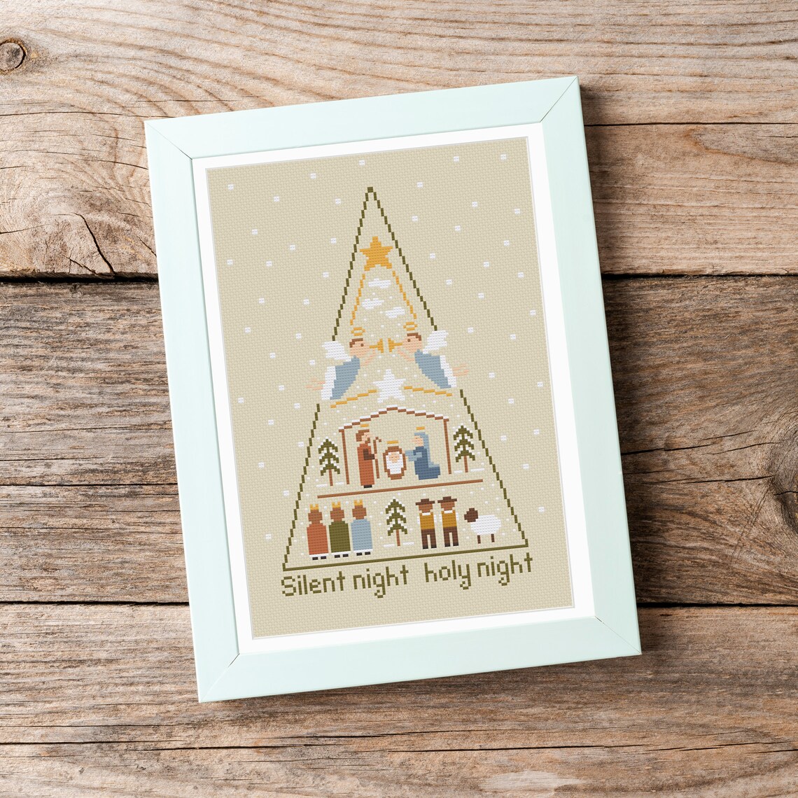 Christmas Cross Stitch Pattern Nativity Scene With Holy - Etsy