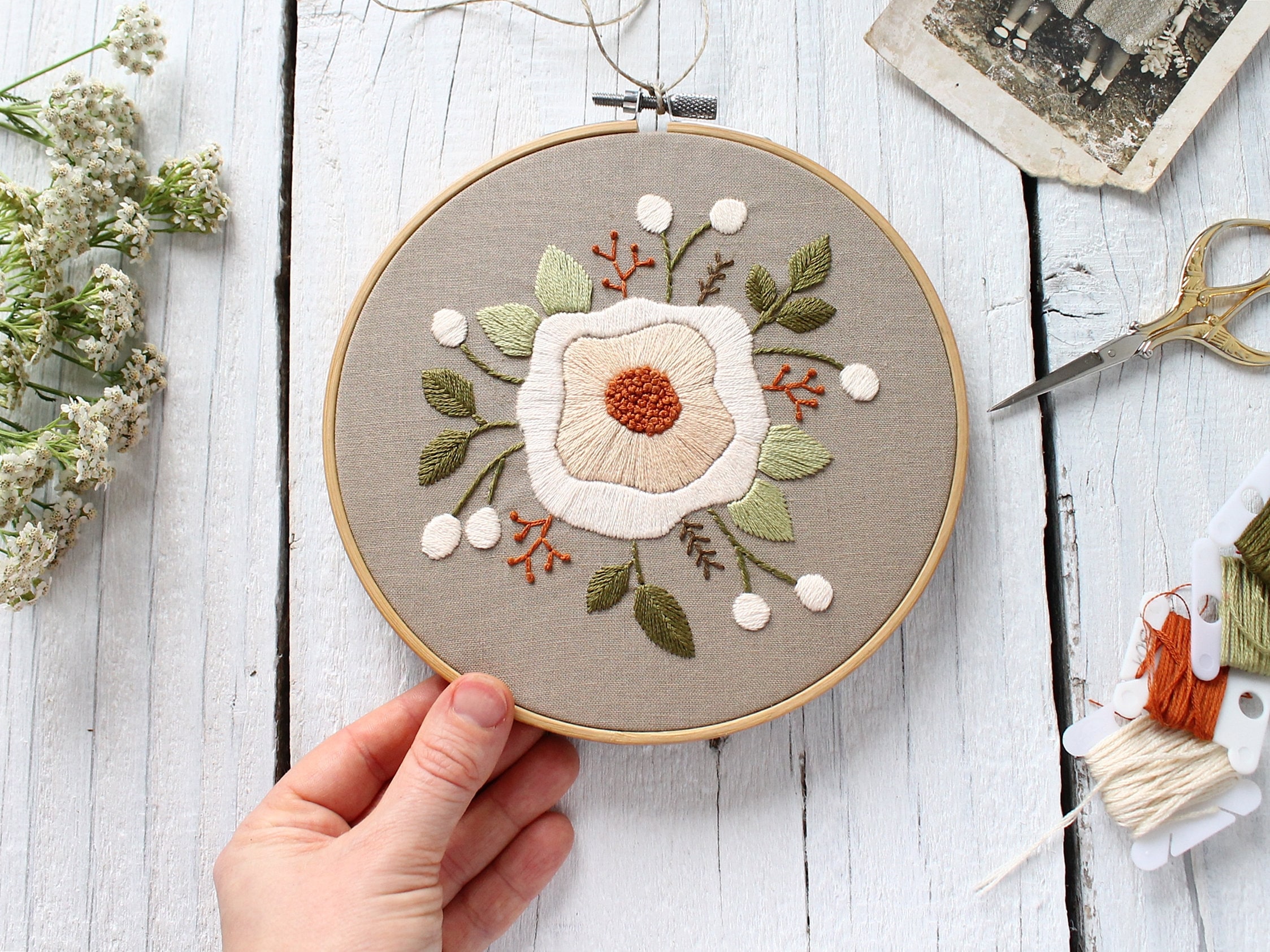 Embroidered Flowers. Hand Embroidery Patterns. Floral - Etsy