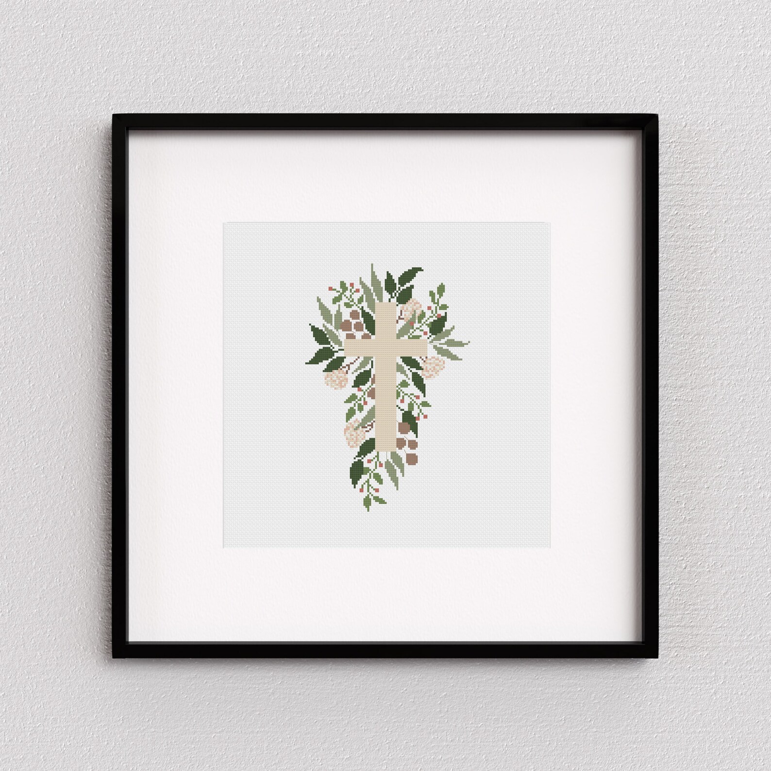 Christian Cross Embroidery Pattern, Jesus Christ Cross Stitch ...