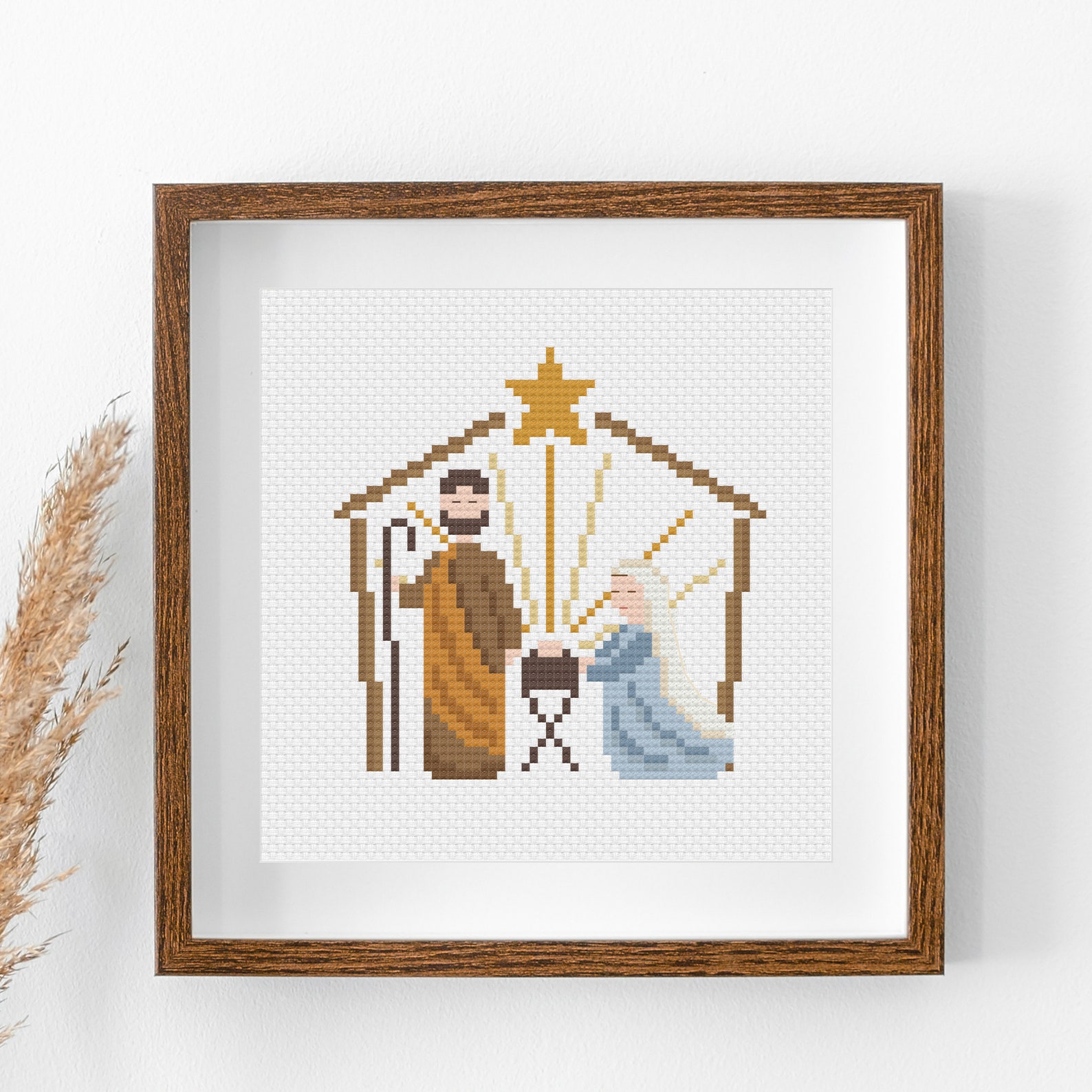 Small Nativity Scene Cross Stitch Pattern, DIY Christmas Craft ...