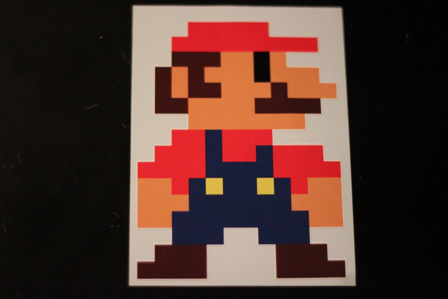 8 Bit Mario Sticker Decal | Etsy