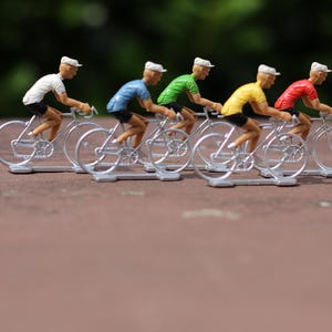 Wielrenners, wielrenfiets, Tour de France, peloton, miniatuur figuren ...