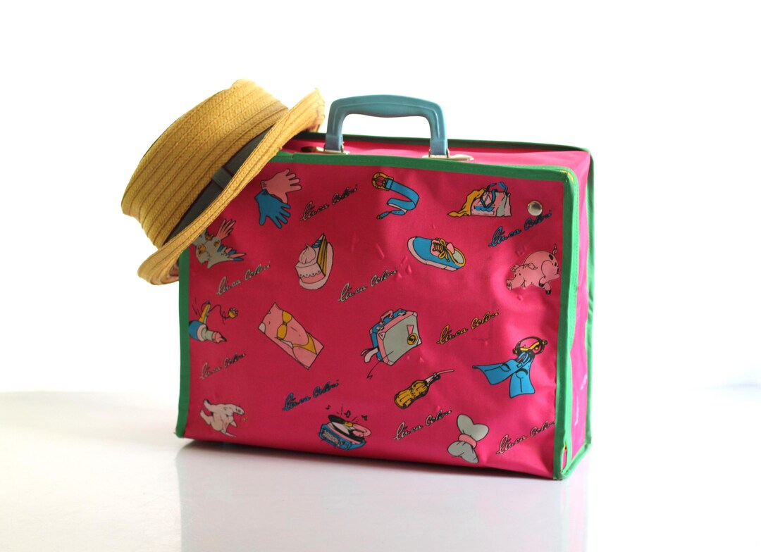 Vintage 80s Case, Suitcase, Pink Suitcase, Linea Colori, Pop Art ...