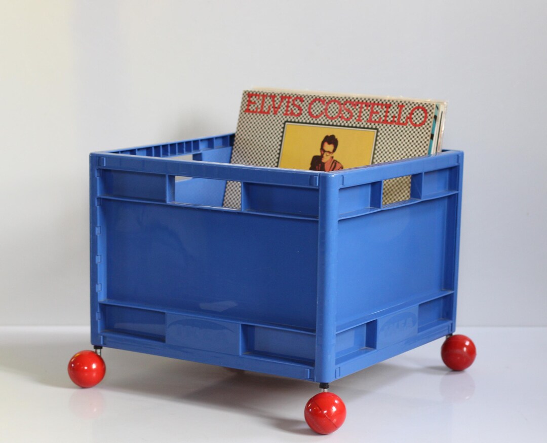 Record Storage Box, Vinyl Record Crate, LP Storage, Ikea 90s, 12 Inch ...