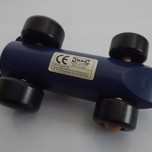 Wooden Toy Race Car, Racing Car, Formula 1 Car, Ikea 80s/90s, Wooden ...