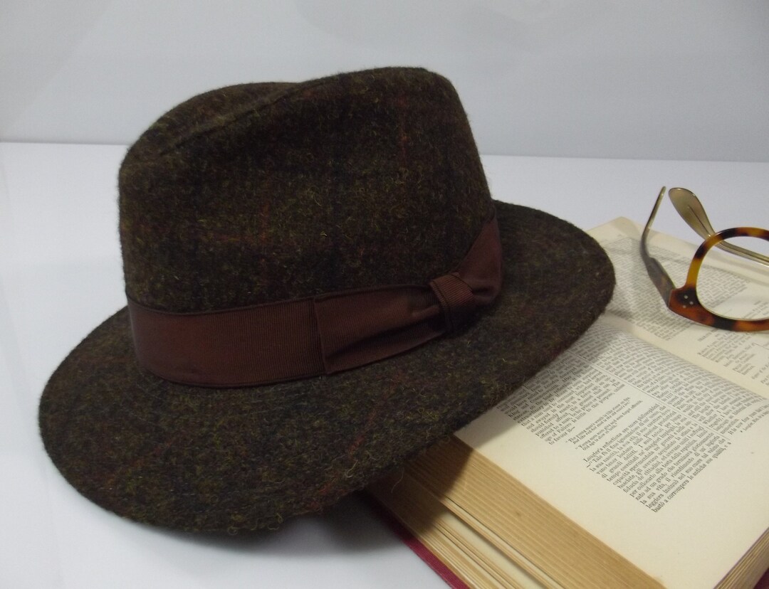 Vintage Tesi Hat - Firenze - Italy, Harris Tweed Hat - Etsy