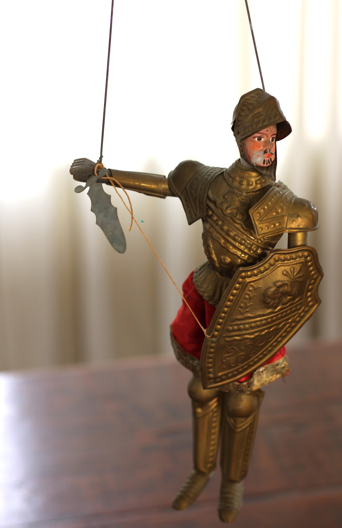 Antique Knight Marionette Doll, French Puppet, Knight Marionette ...