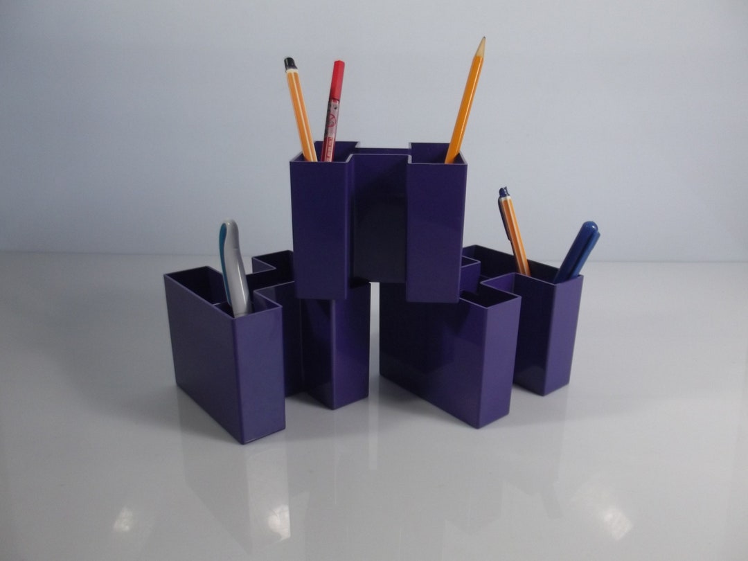 Set of 3 Pencil Holders, Pen Tray, Desk Organizer, Pen Trays, Desk ...