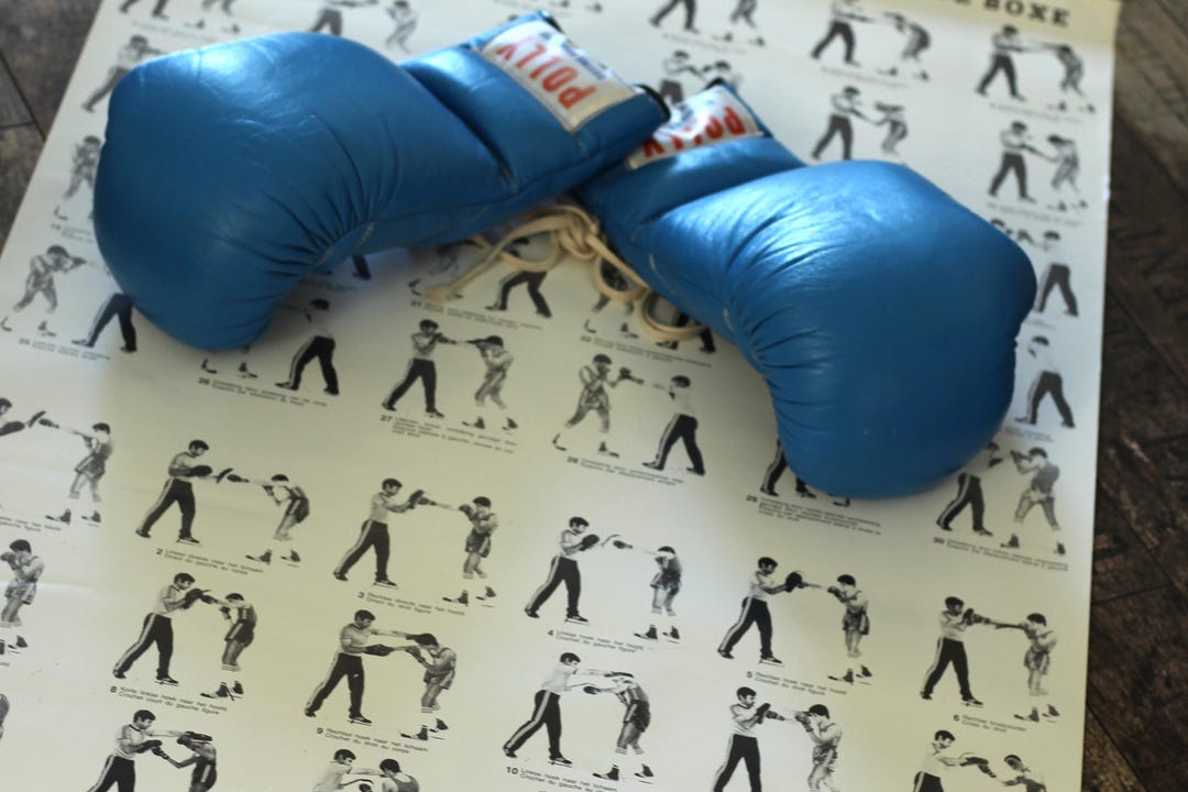 Vintage Boxing Lesson Poster, 70s Poster, Vintage Sports Poster, Boxing ...