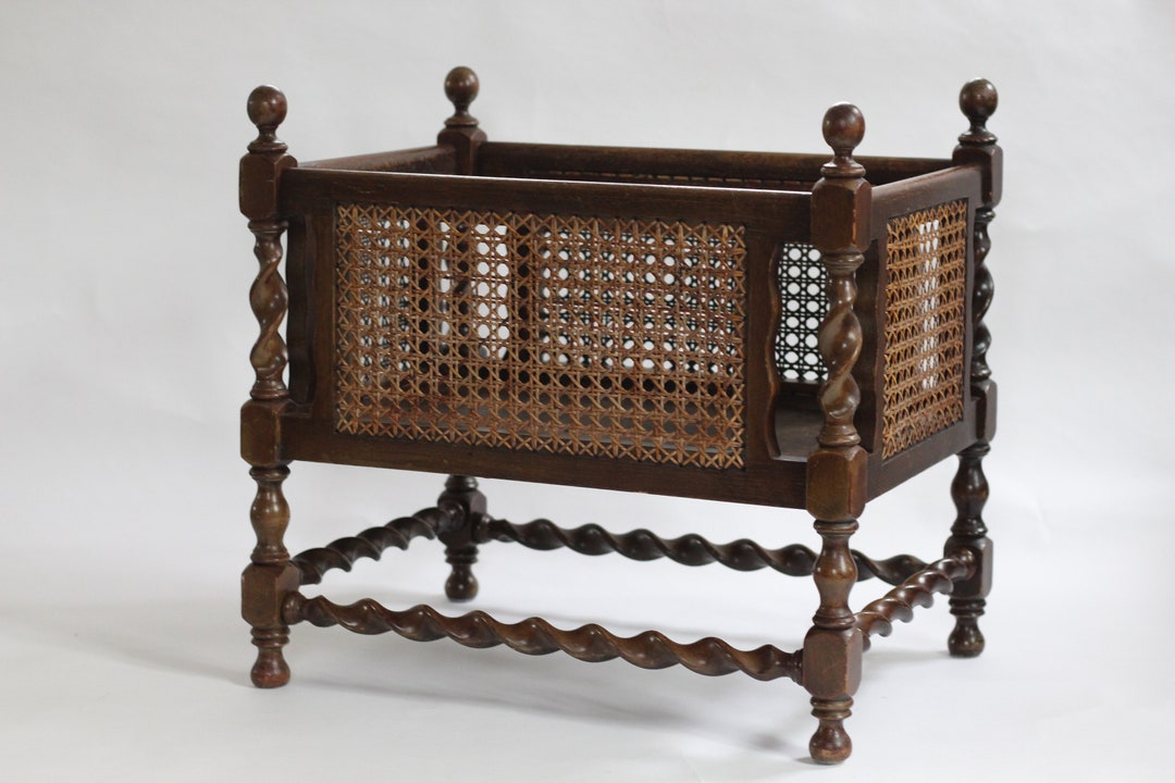 Antique Newspaper Rack, Magazine Rack, Wooden Rack, Sewing Basket, LP ...