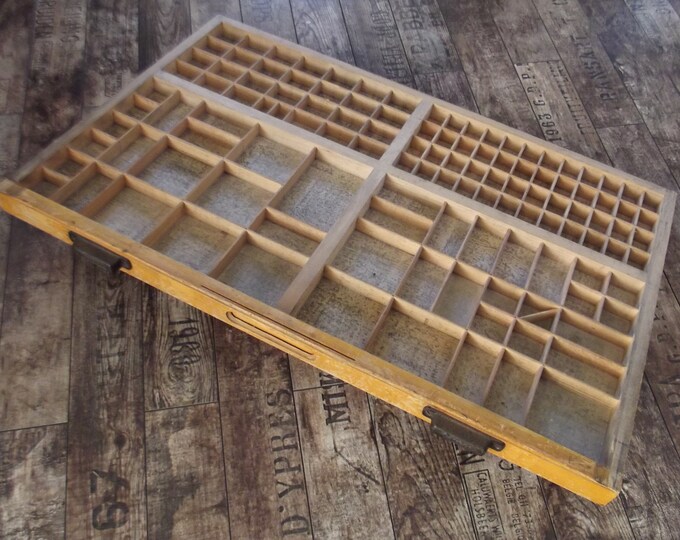 Vintage Wooden Letter Tray, Large Letter Drawer, Industrial Decoration ...