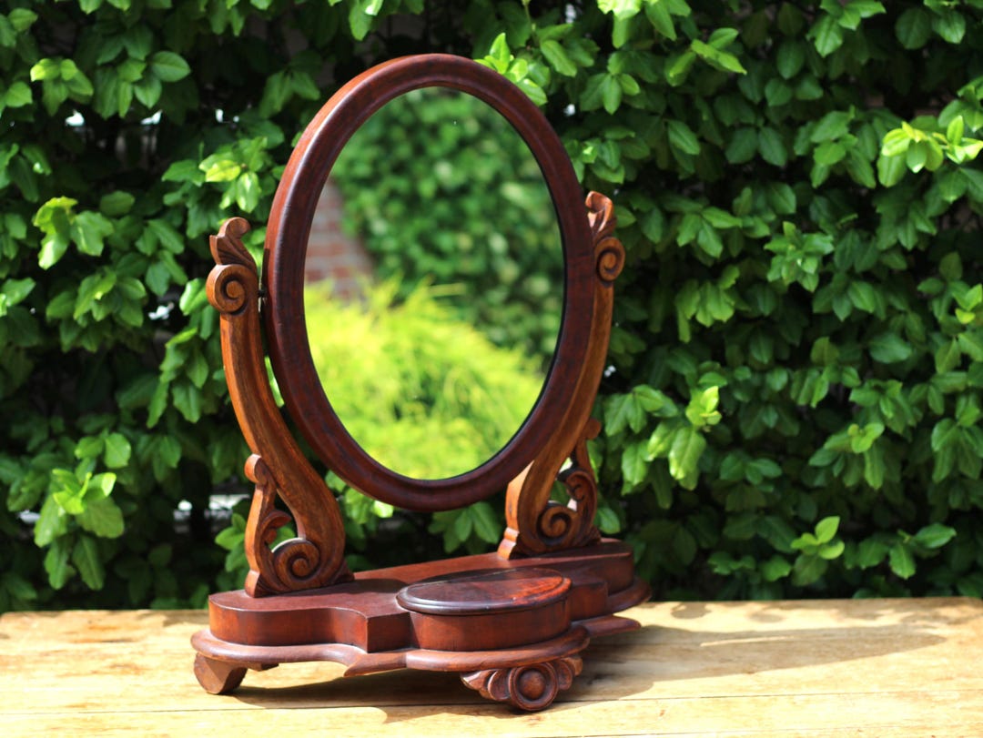 Antique Dressing Mirror, Table Mirror, Shaving Mirror, Bedroom Decor - Etsy