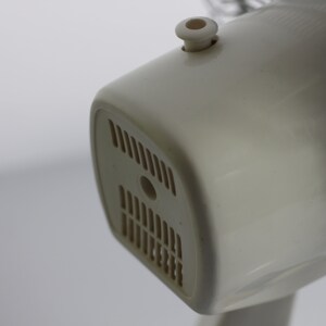 Vintage 70s Table Fan, HC Beauty - Taiwan, Deluxe 9, Blue and White ...