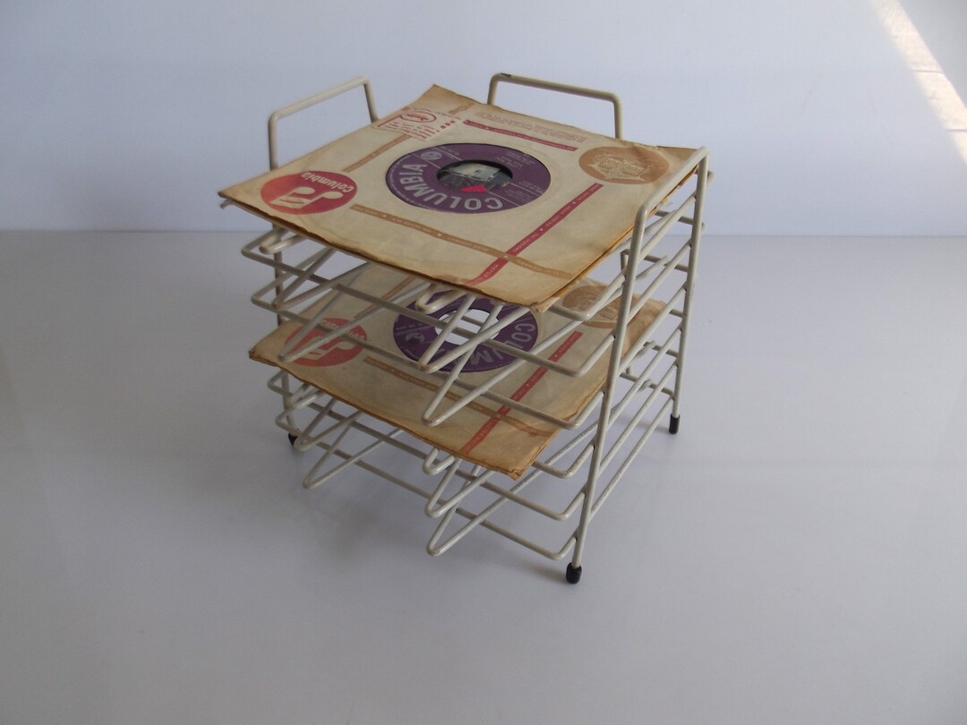 Vintage Record Rack , Vinyl Singles Rack, 7 Inch Records , 1960s ...
