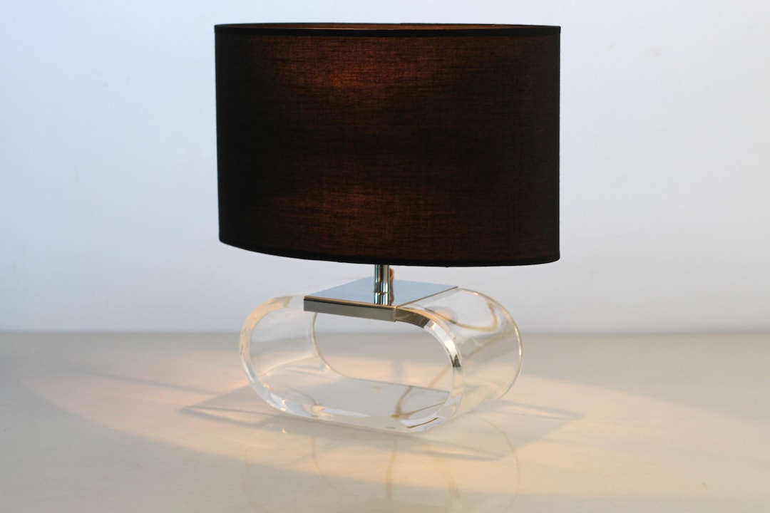 Vintage Perspex Table Lamp, Design Lamp, 90s Germany, Lucite Lamp - Etsy