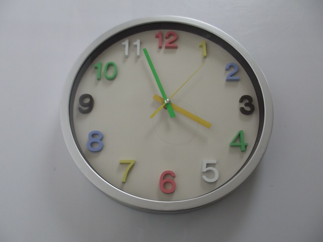 Vintage 80s Wall Clock, Memphis Era Clock, Colorful Clock, Design Clock ...