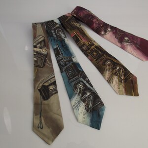 Camera Tie, Photocamera Ties, Old Camera's, Set of 4 Unique Ties, Silk ...