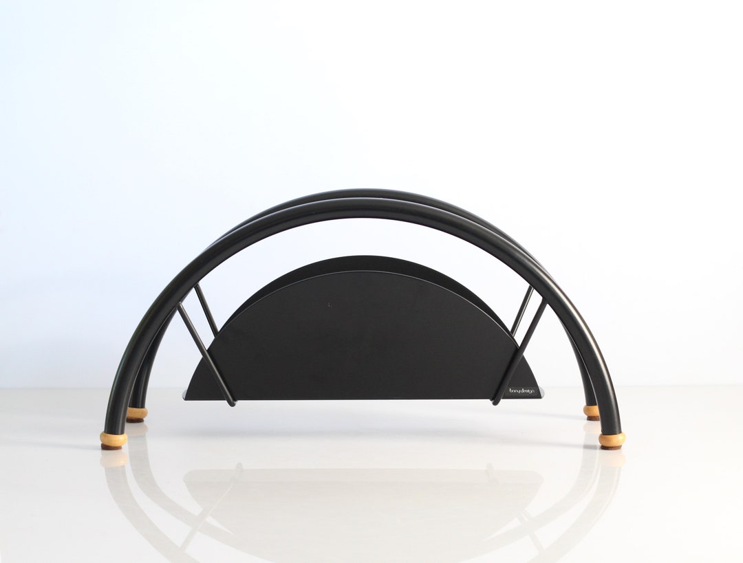Vintage Metal Magazine Rack, Newspaper Rack, Modern Design, Postmodern ...