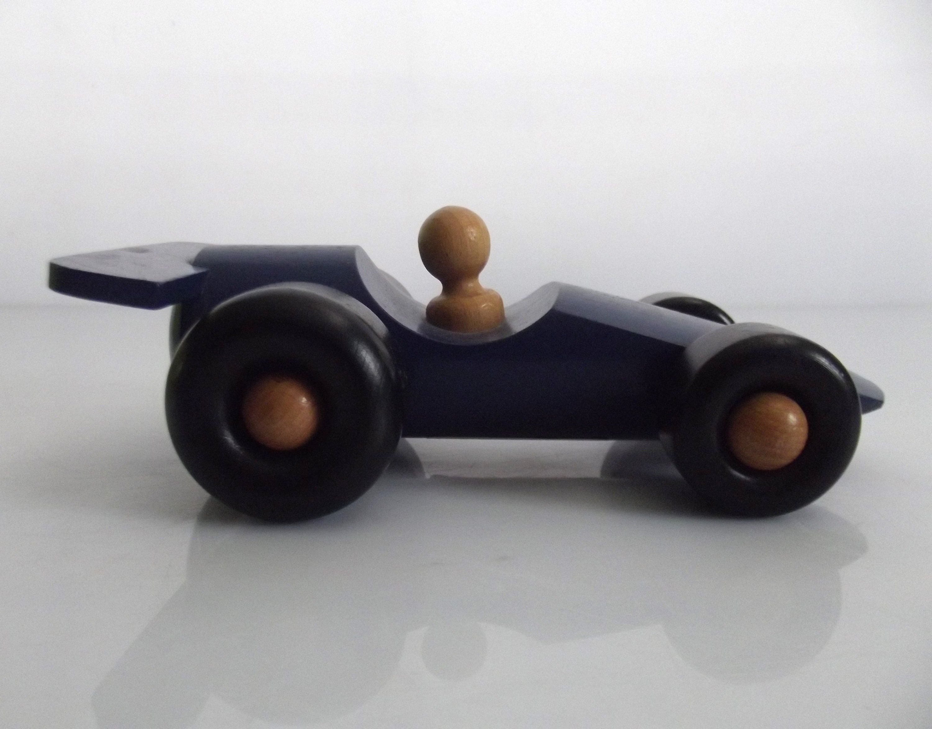 Wooden Toy Race Car, Racing Car, Formula 1 Car, Ikea 80s/90s, Wooden ...