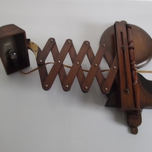 Vintage Art Deco Hinge Lamp, Harmonica Lamp, Wall Lamp, 1930s Lamp ...