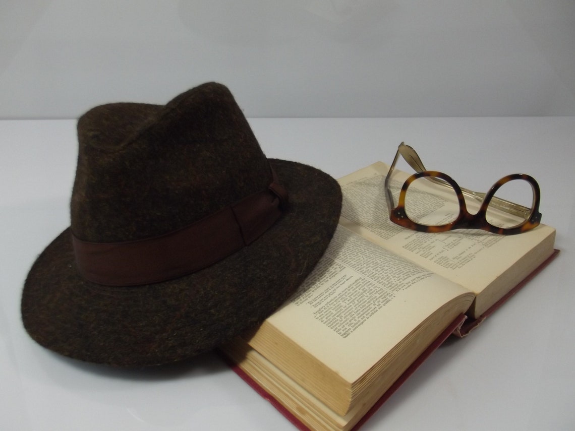 Vintage Tesi Hat Firenze Italy Harris Tweed Hat - Etsy