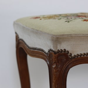 French Louis XV Style Stool, Handcrafted Footstool, Foot Rest, Hallway ...