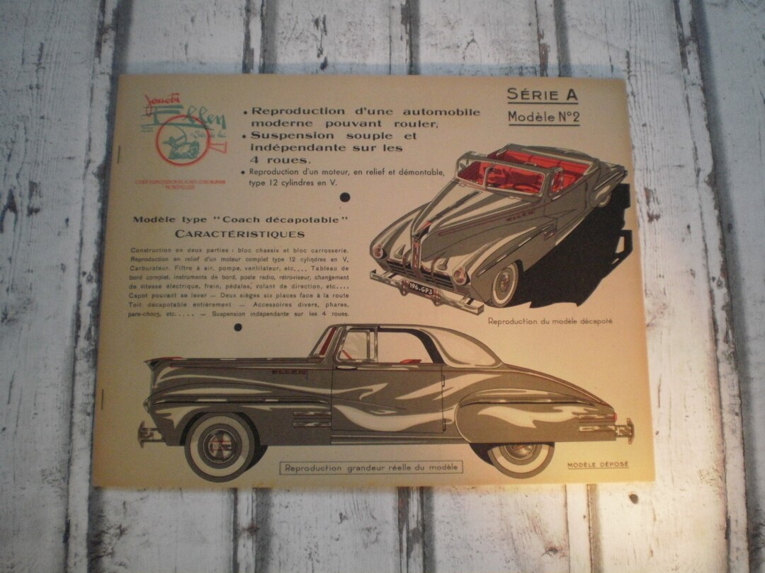 Vintage 1930s Car Paper Craft Book, Oldtimer Car - Etsy