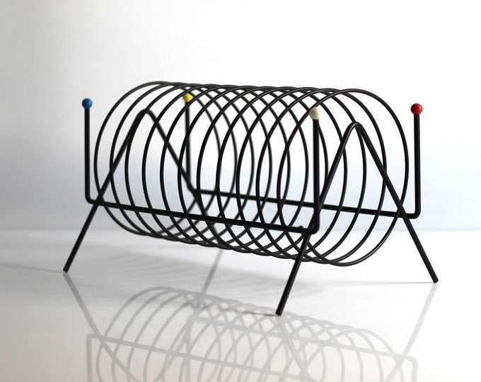 Vintage Record Rack, Record Storage, LP Rack, Singles Rack, 60s Rack ...